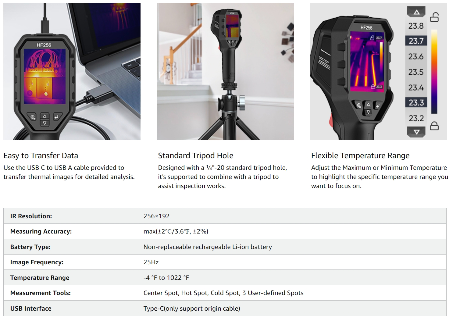 HF256 thermal imaging camera - HSFTOOLS